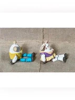 Accents | Vintage Sheep Shelf Sitter Figurine Set Anthropomorphic ...